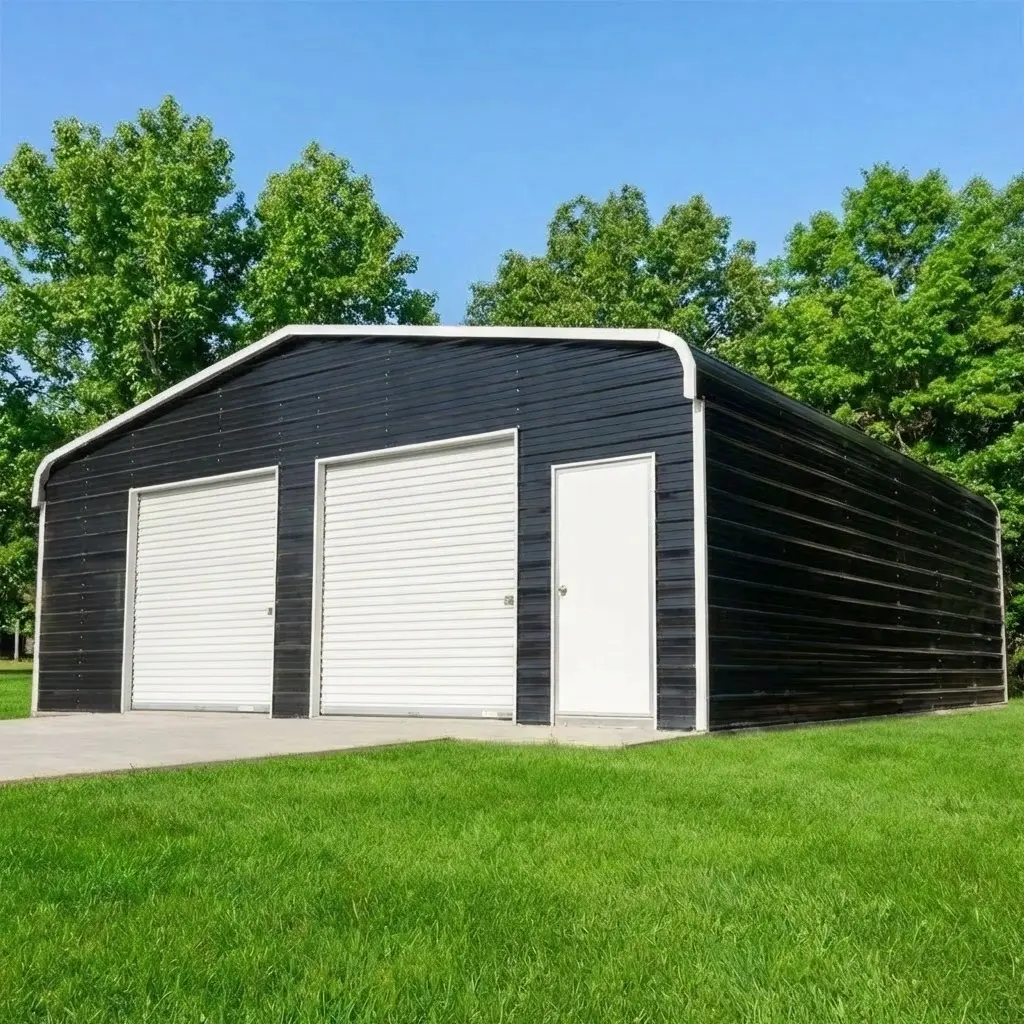 24x35x9 Metal Garage | Lockbox | Metal America Garages
